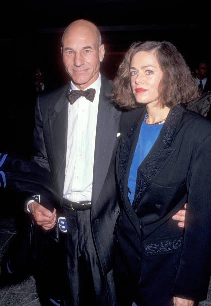 ACTOR PATRICK STEWART date Meredith Baer at the Education Fir- 1992 Old ...