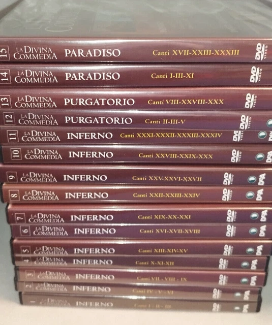 LA DIVINA COMMEDIA 15 dvd deagostini inferno purgatorio paradiso EUR 40 ...