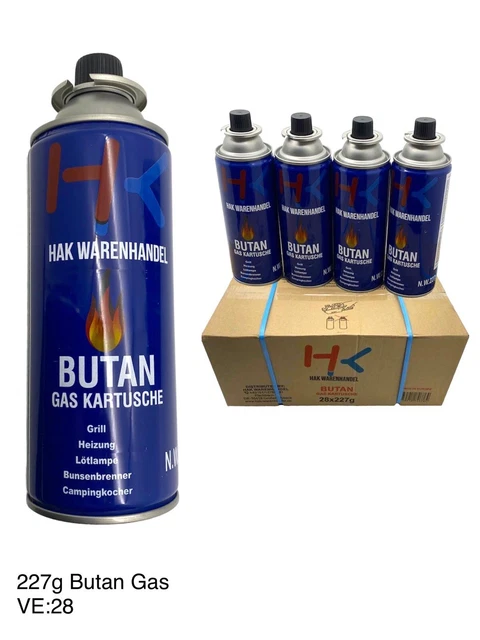 GASKARTUSCHE VENTILGASKARTUSCHE MSF1A 227g Butan Qualität Gas Camping, 28 Stück £25.84 - PicClick UK