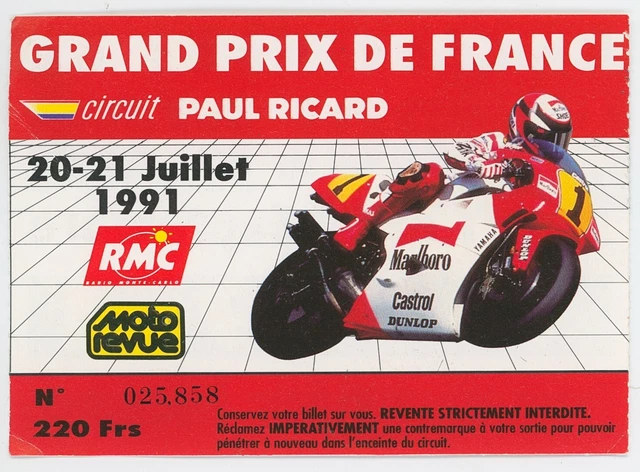 Billet Grand Prix De France