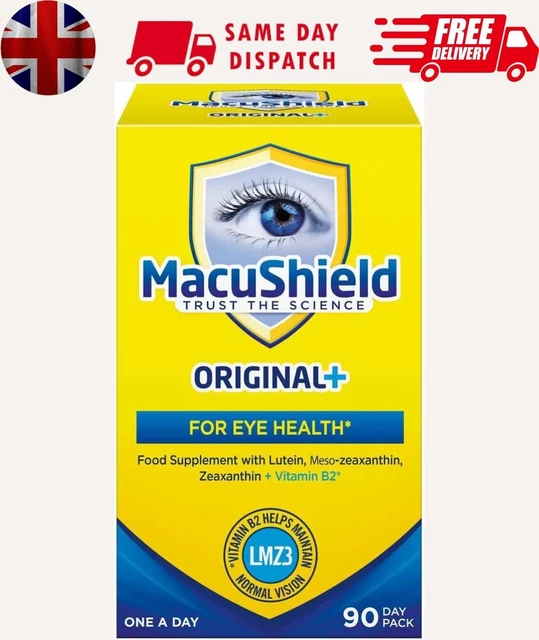 MACUSHIELD ORIGINAL PLUS Capsules Eye Health Supplement Lutein ...