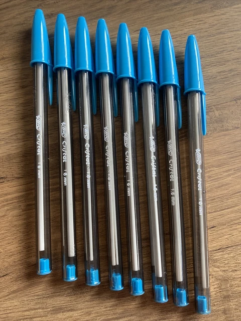 BIC CRISTAL 1.6MM Bold Turquoise Blue Ballpoint Pens( PKT 8)BIC FUN RANGE,B/NEW £6.40 - PicClick UK