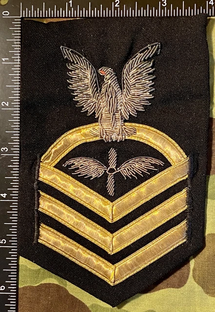 US NAVY GOLD Bullion Rate Aviation Machinist's Mate Chief Petty Officer ...