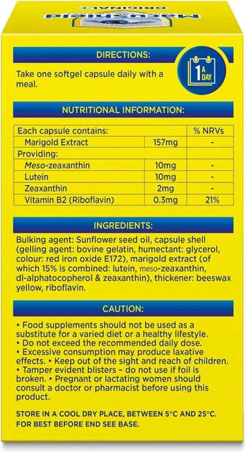 MACUSHIELD ORIGINAL PLUS Health Capsule with Lutein Zeaxanthin Meso ...