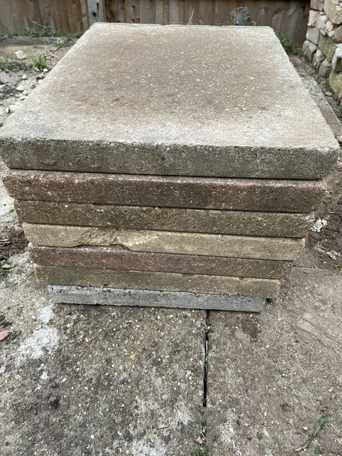 RECLAIMED CONCRETE PAVING Slabs Flags 2ft x 1.5ft (18inches) x 2inch £4 ...