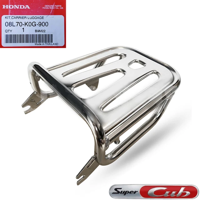 CHROME REAR RACK Luggage Carry Support Box For Honda Super Cub C125 ...