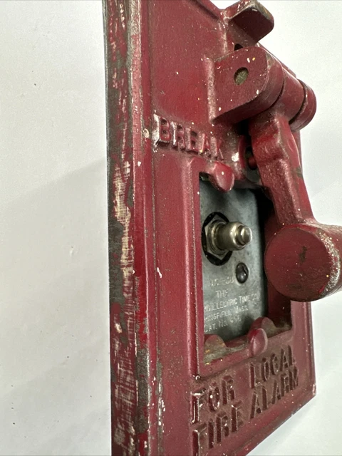 RARE VINTAGE BREAK Glass Fire Alarm Pull Station # 456 Standard ...