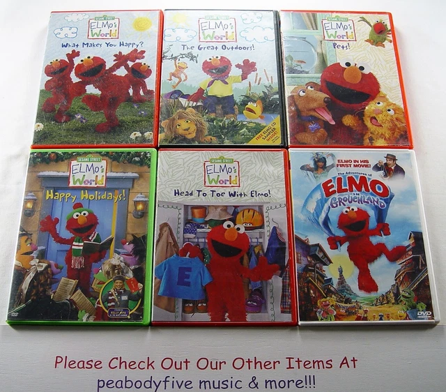LOT OF 6 Elmo DVD's Elmo's World - Sesame Street Children - Family ...