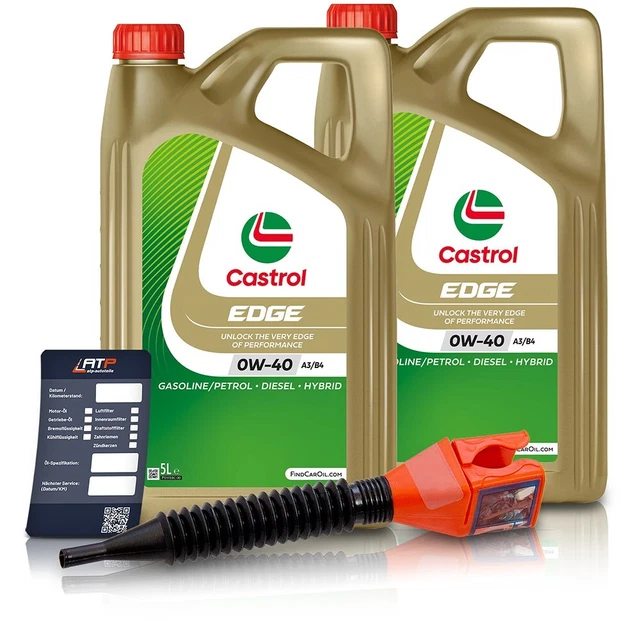 2X5L=10 L CASTROL Edge Fluid Titanium 5W-30 C3 Huile Moteur Pour Vw ...
