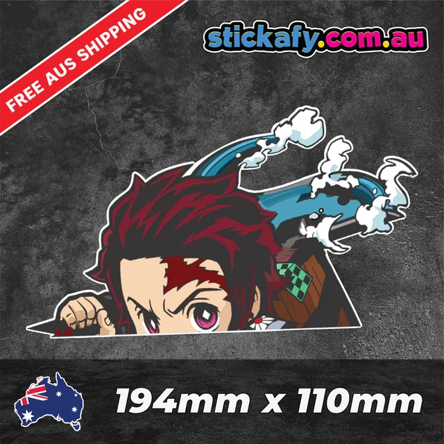 TANJIRO KAMADO PEEKING Sticker Funny Laptop Car Window Bumper 4x4 Decal ...