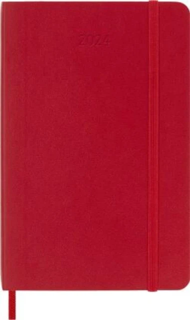 MOLESKINE 12 MONATE Wochen Notizkalender 2024, Pocket/A6, Scharlachrot ...