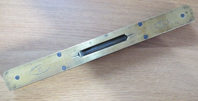 VINTAGE A MATHIESON & Son 10" 7C Level - Rosewood & Brass - Slide ...