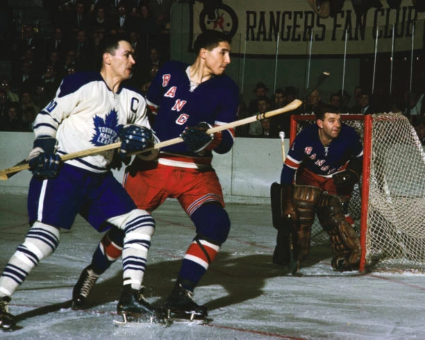 1960S HOCKEY TORONTO Maple Leafs George Armstrong In Action Ice Hockey ...