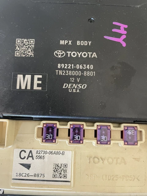 MPX BODY COMPUTER Chassis Module 89221-06340 Fits 2018 Toyota Camry ...