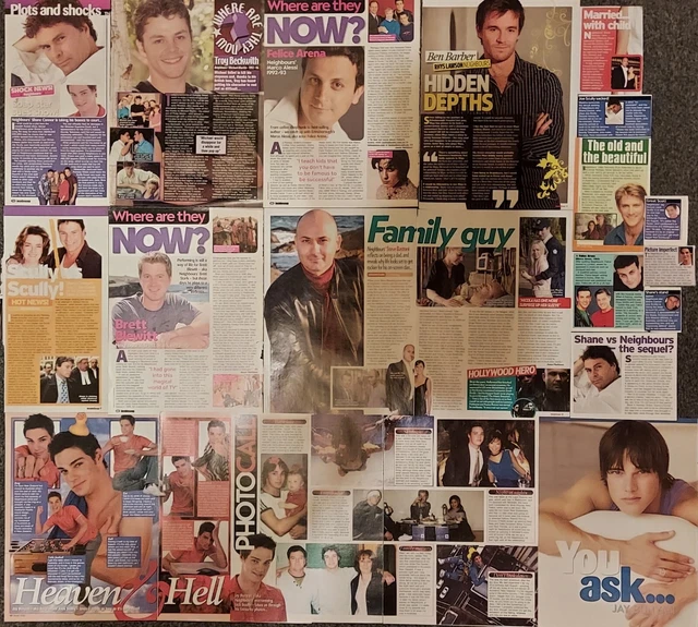 NEIGHBOURS ACTOR MAGAZINE Cuttings (Jay Bunyan/Shane Connor/Steve ...
