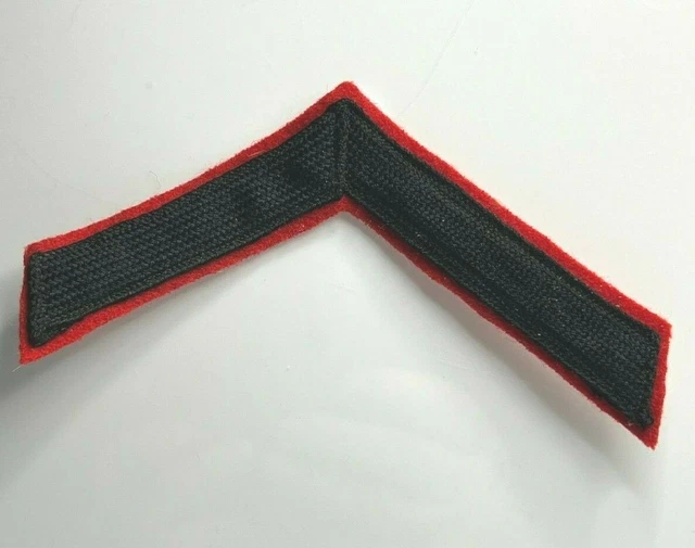 BRITISH ARMY Lance Corporal Rank Stripes Patch Black On Red 15 x 2 cm's ...