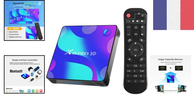 BOÎTIER TUREWELL 4K Android - 4 Go RAM, 32 Go ROM, Connectivité WiFi ...