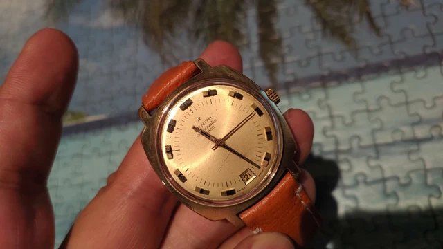 ZENITH AUTOMATICO 28800 Dial Swiss Made Placcato Oro 1973 Vintage ...