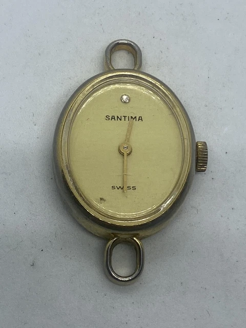 VINTAGE SANTIMA 1JEWEL Swiss Made Manual Wind Ladies Watch Spares Or ...