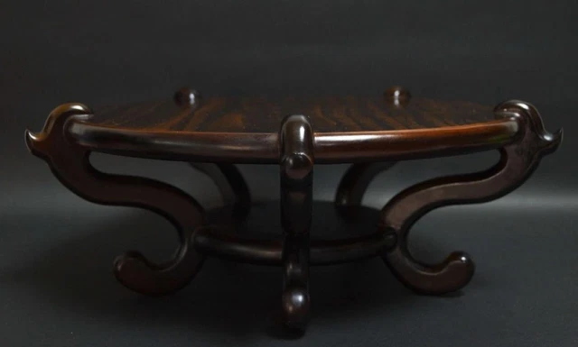 JAPANESE BONSAI STAND KADAI IKEBANA Flower stand Round KADO SADO KARAKI ...