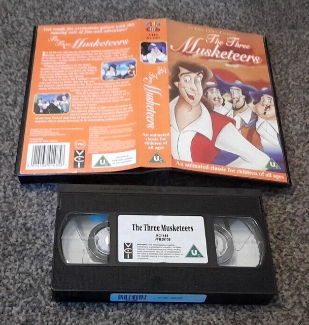 THE THREE MUSKETEERS Golden Films Presents Pal Vhs Video Kids Children ...