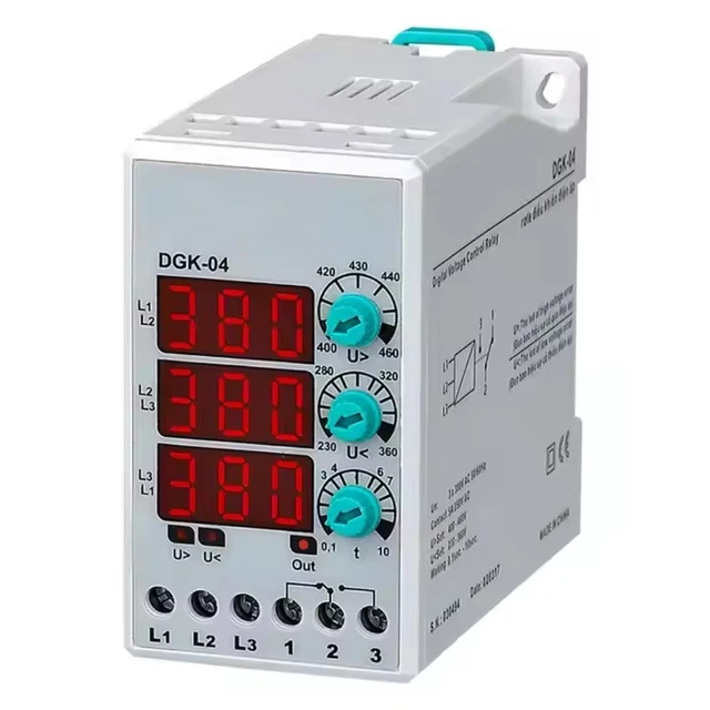 3-PHASE FAULT PROTECTION Relay 380V Voltage Relay Low Voltage Setpoint ...