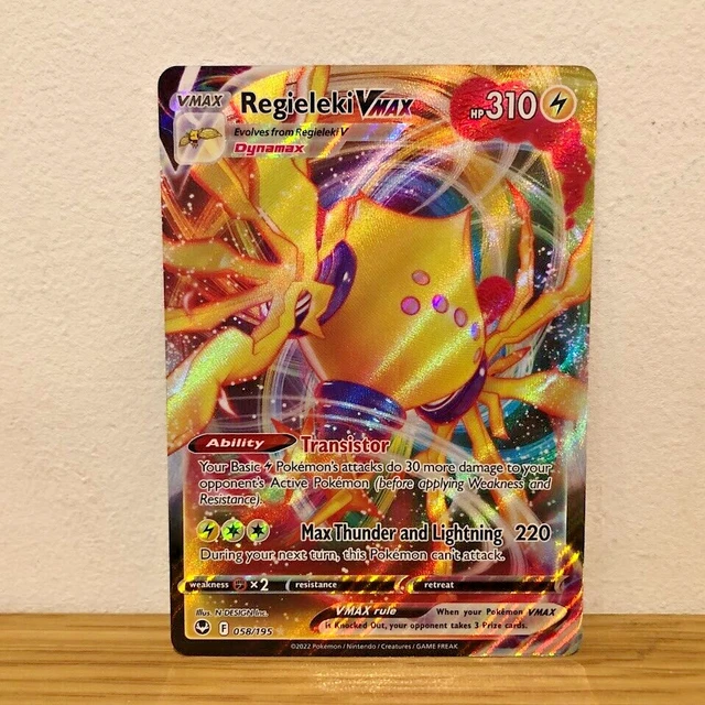 REGIELEKI VMAX 058/195 SWSH Silver Tempest Ultra Rare Holo Pokemon Card TCG NM EUR 3,49 ...