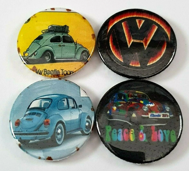 4 X Vintage VW Beetle Button Badges - Bug - Classic Car £12.80 ...