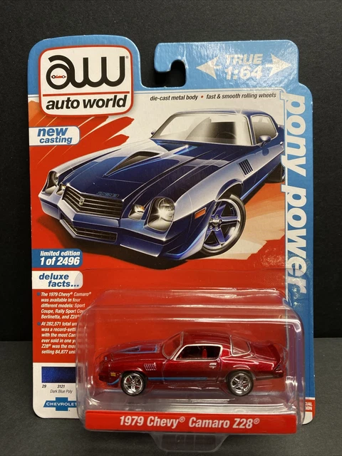 AUTO WORLD 2024 Deluxe Series 1979 Chevy Camaro Z28 Ultra Red Chase EUR ...