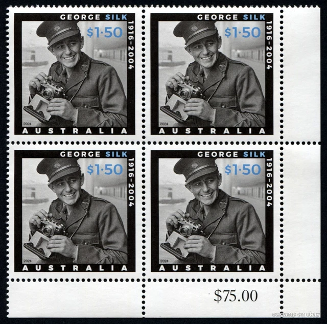 2024 ANZAC DAY Picturing War George Silk LRC Value Block of Four MUH ...