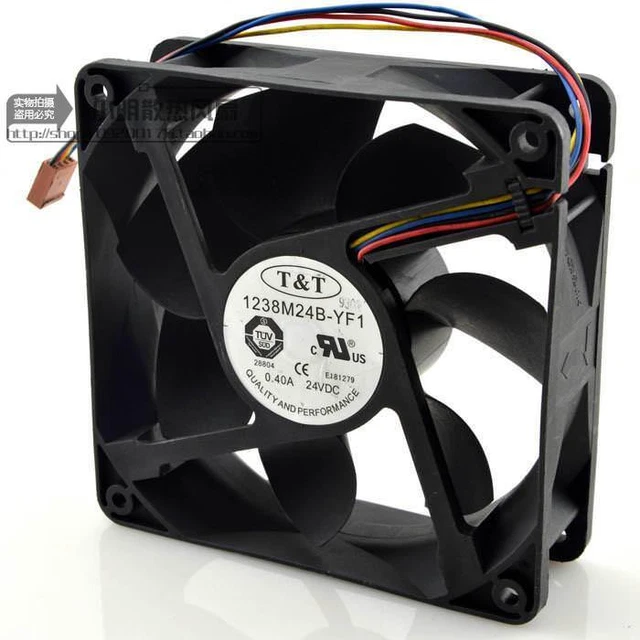 T&T 1238M24B-YF1 24V 0.40A 4-wire inverter fan server fan silent fan # ...