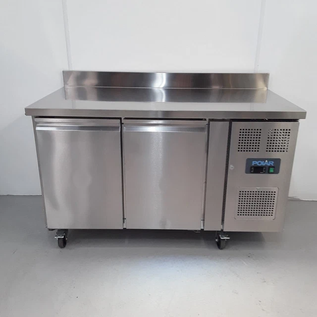 COMMERCIAL BENCH FRIDGE 2 Door Chiller Double Prep Counter Polar DL914 ...