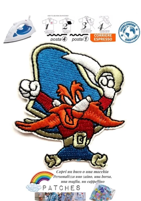 PATCH YOSEMITE SAM Looney Tunes toppa termoadesiva Baffo Rosso iron ...
