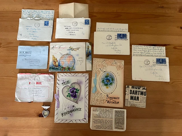 ORIGINAL VINTAGE WW2 Raf Letters From Raf Airman To Sweetheart, 1944-46 ...