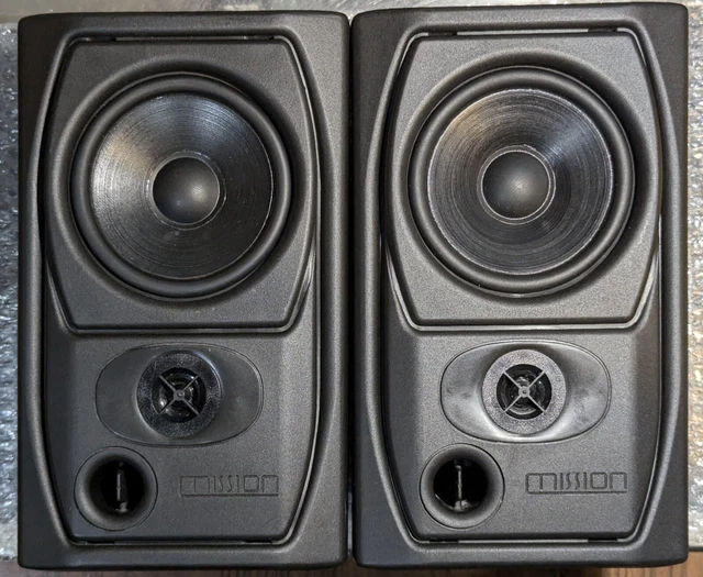 PAIR 50W MISSION Speaker 73 Series Black Hi-Fi 2 Way Reflex £50.00 ...
