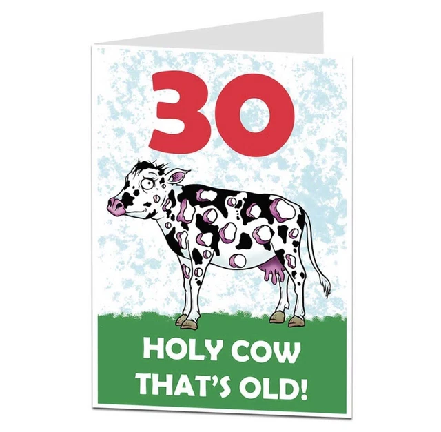 30TH BIRTHDAY CARD / Funny Birthday Card / Card for her / Card for him ...