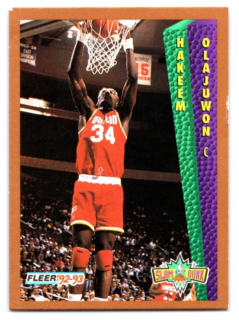 1992 FLEER #294 Slam Dunk Hakeem Olajuwon Houston Rockets EUR 1,08 ...