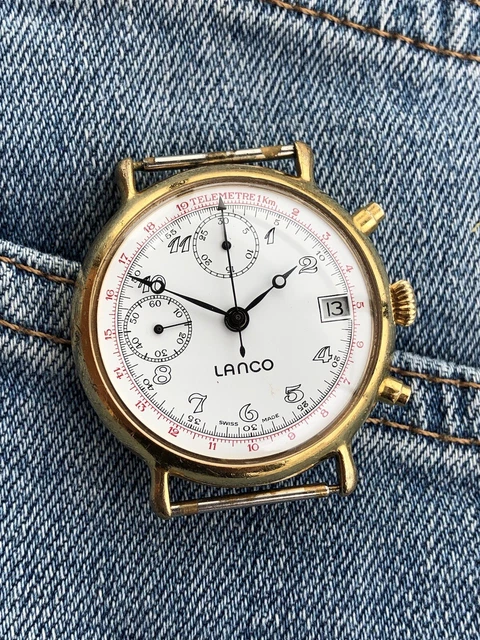 LANCO CHRONOGRAPH MOVEMENT Valjoux 7765 Rare Watch Vintage EUR 449,00 ...