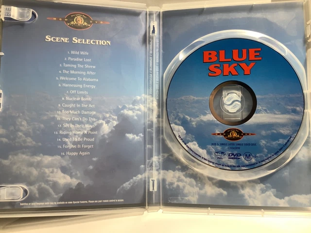 BLUE SKY (DVD, 1991) Tommy Lee Jones, Jessica Lange - Region 4 $9.55 ...