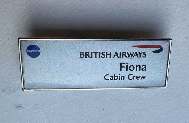 VINTAGE BRITISH AIRWAYS Cabin Crew Pin Badge. Fiona. £29.00 - PicClick UK
