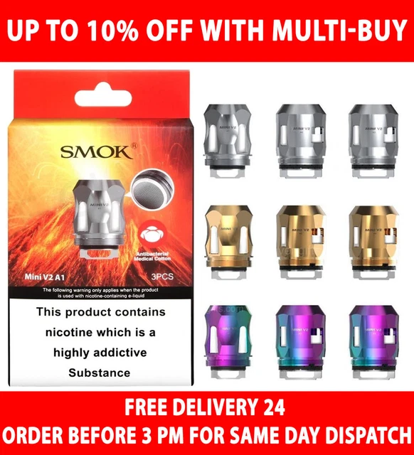 SMOK TFV-MINI V2 Vape Coils (TFV8 Baby V2) A1 A2 A3 S1 S2 Stainless ...