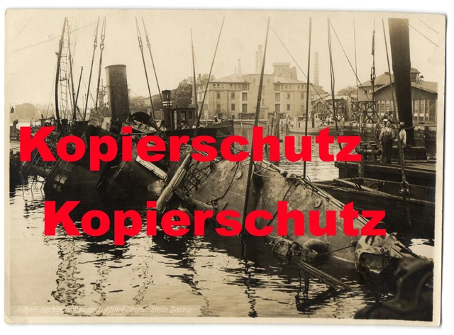 1925 DANZIG HAFEN Dampfer ORP Kaszub Bergung Polen Marine Foto EUR 59 ...