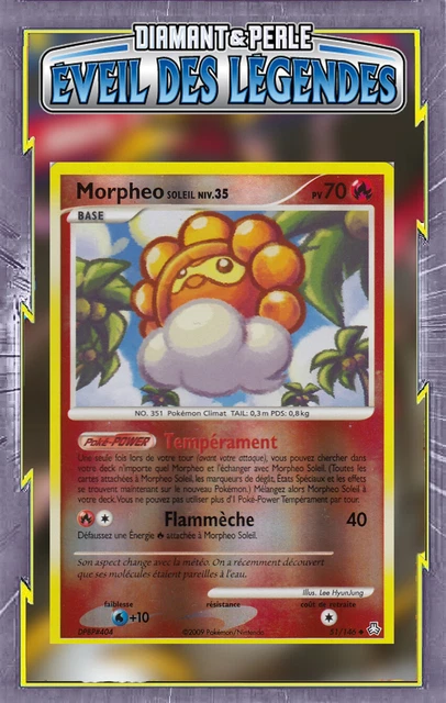 MORPHEO SOLEIL REVERSE-DP06:EVEIL des Légendes- 51/146 -Carte Pokemon ...