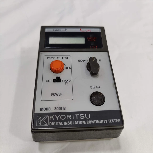KYORITSU DIGITAL INSULATION/CONTINUITY Meter. Type 3001B. Made in Japan ...