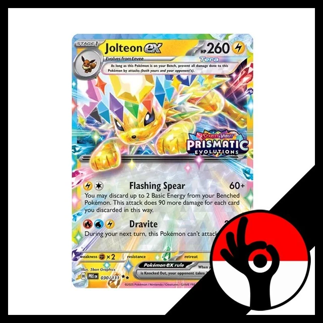POKEMON TCG: PRISMATIC Evolutions - 030/131 - Jolteon Ex - Stamped Promo Sealed £19.99 - PicClick UK