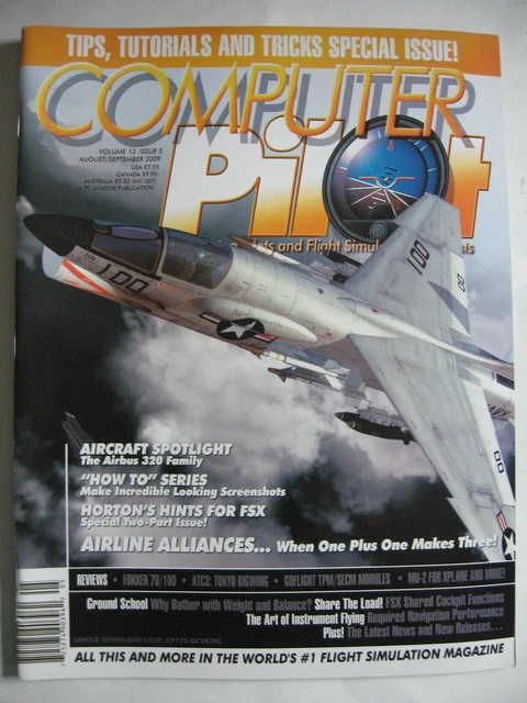 COMPUTER PILOT MAGAZINE Aug/Sep 2009 Desktop Pilots Flight Simulator ...
