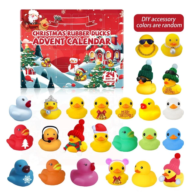 2025 RUBBER DUCK Christmas Advent Calendar Xmas Countdown 24 Days Bath ...