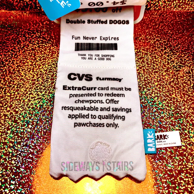 CVS PHARMACY RECEIPT DOG TOY 25" funny humor playtime stuffed ...