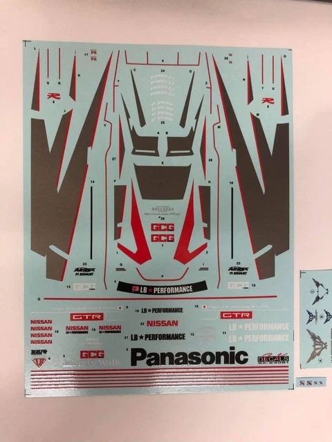 S.K.DECALS SK2491 1/24 Größe LB-WORKS NISSAN GTR R35 Typ 2 Siebdruck ...