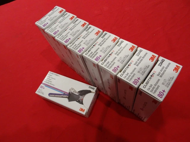 3M P80+ 90 file belts 9 Boxes Cubitron II File Sander Belts 10mmx330mm ...